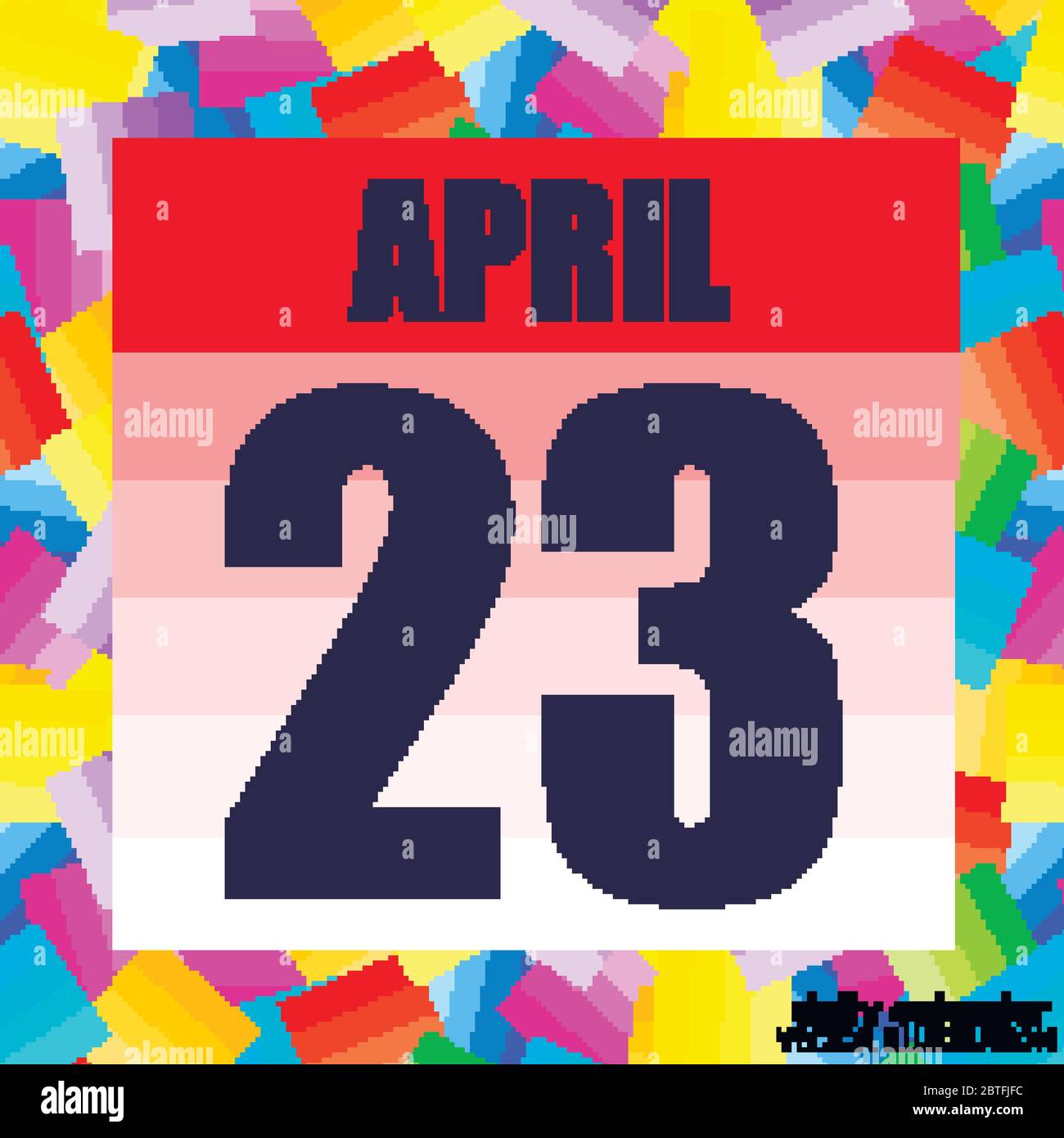 April 23 icon. For planning important day. Banner for holidays and ...