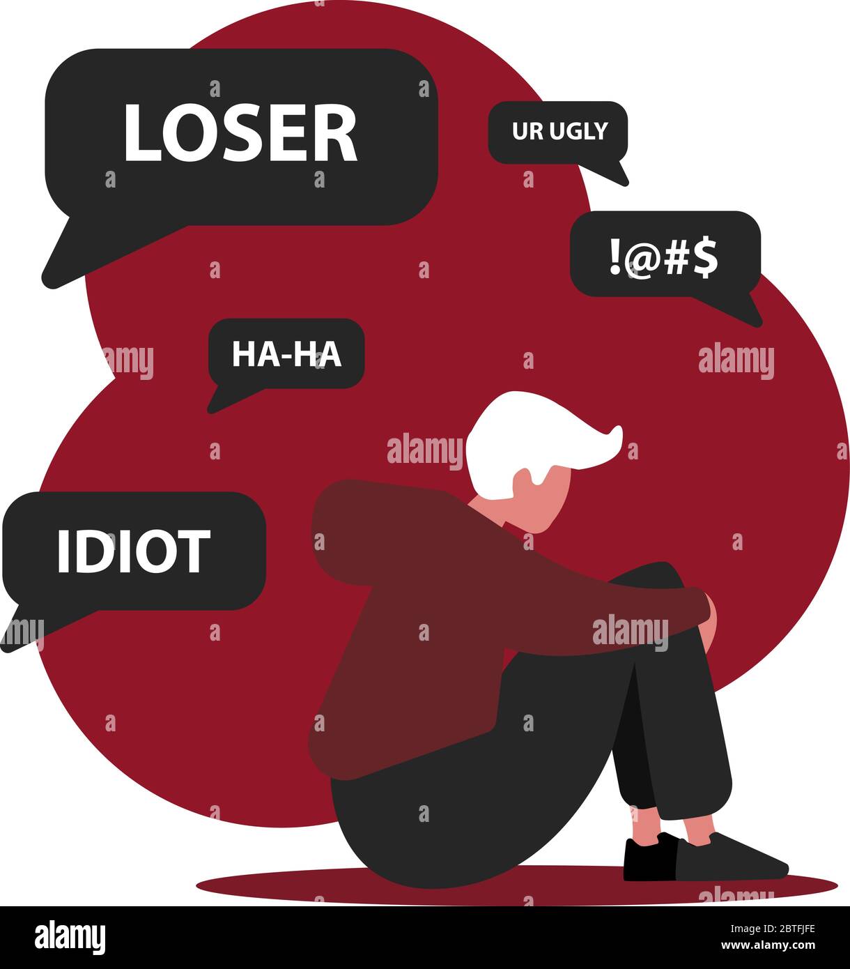Cyber bullying cartoon hi-res stock photography and images - Alamy