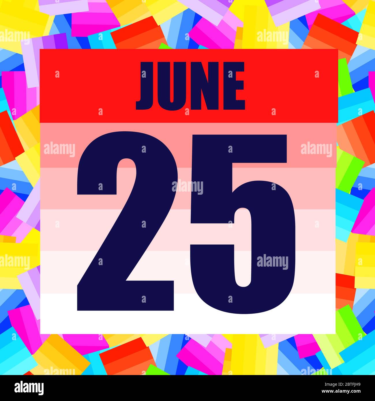June 25 icon. For planning important day. Banner for holidays and ...