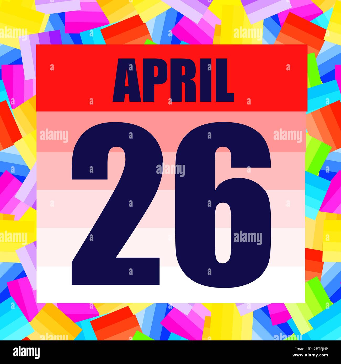 April 26 icon. For planning important day. Banner for holidays and ...