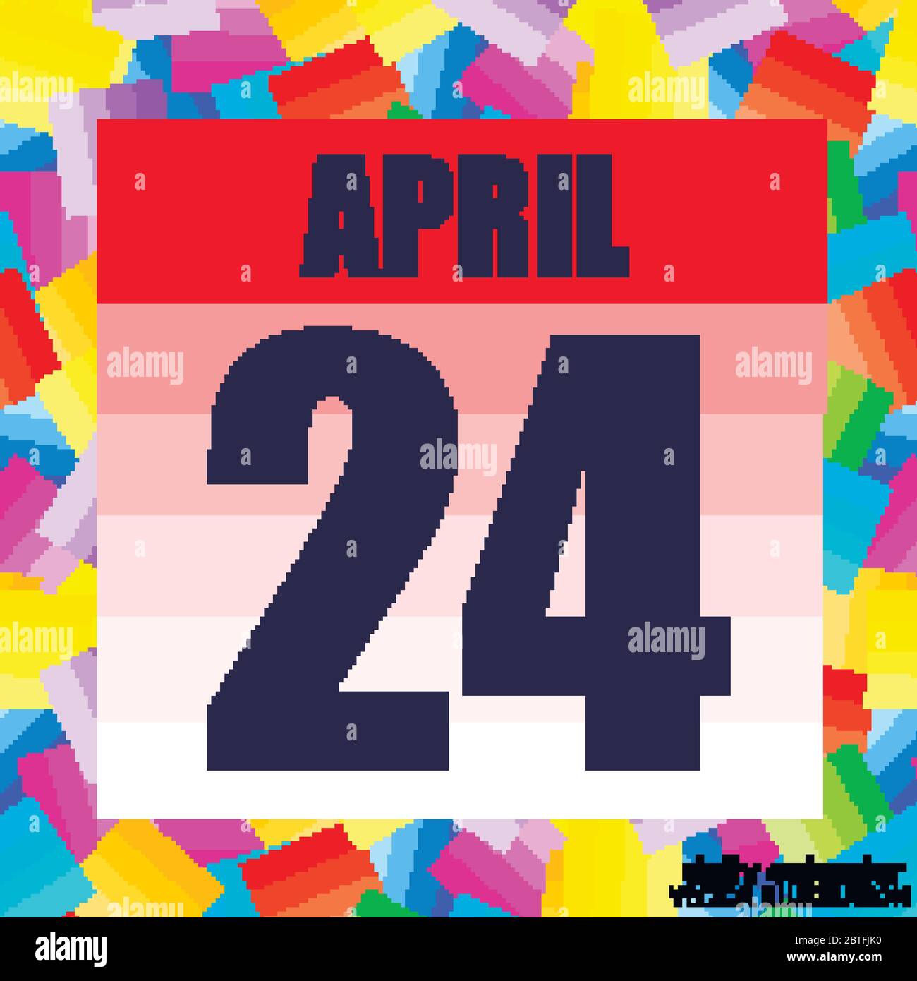 April 24 icon. For planning important day. Banner for holidays and ...