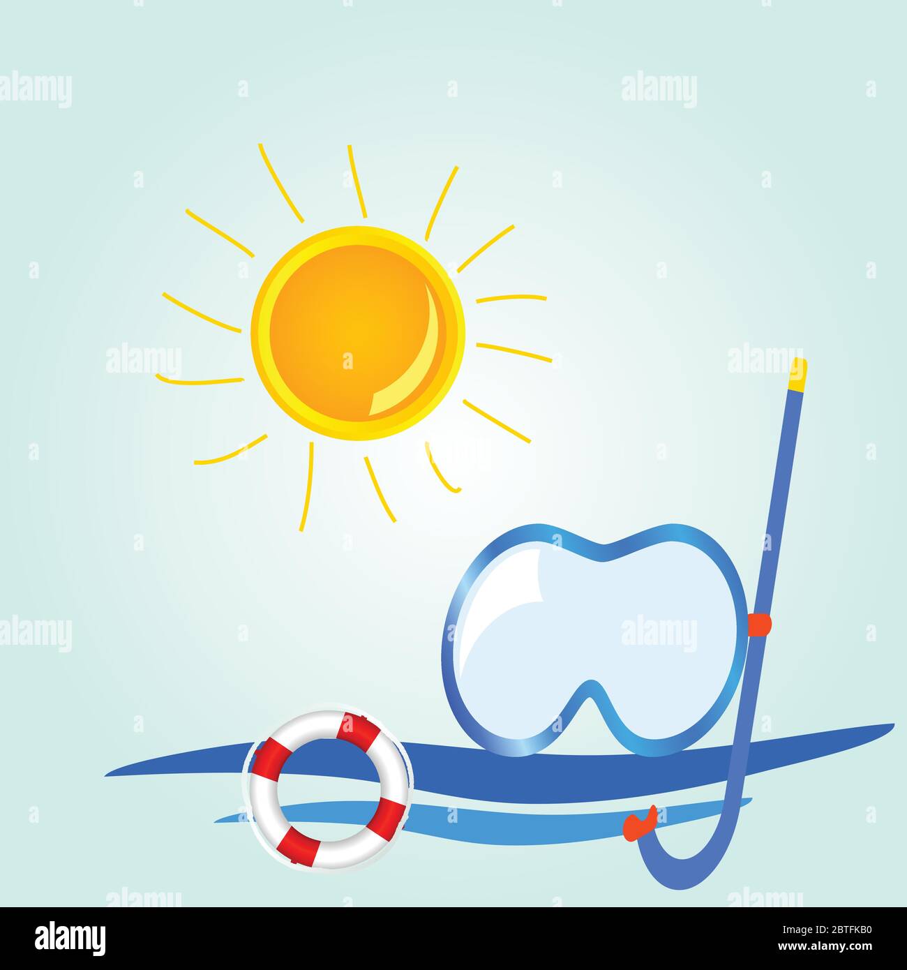beach stuff icon cartoon vector illustration Stock Vector Image & Art ...