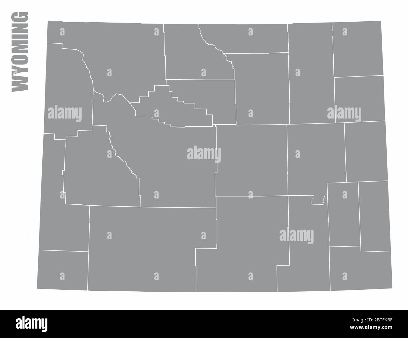 Wyoming map hi-res stock photography and images - Alamy