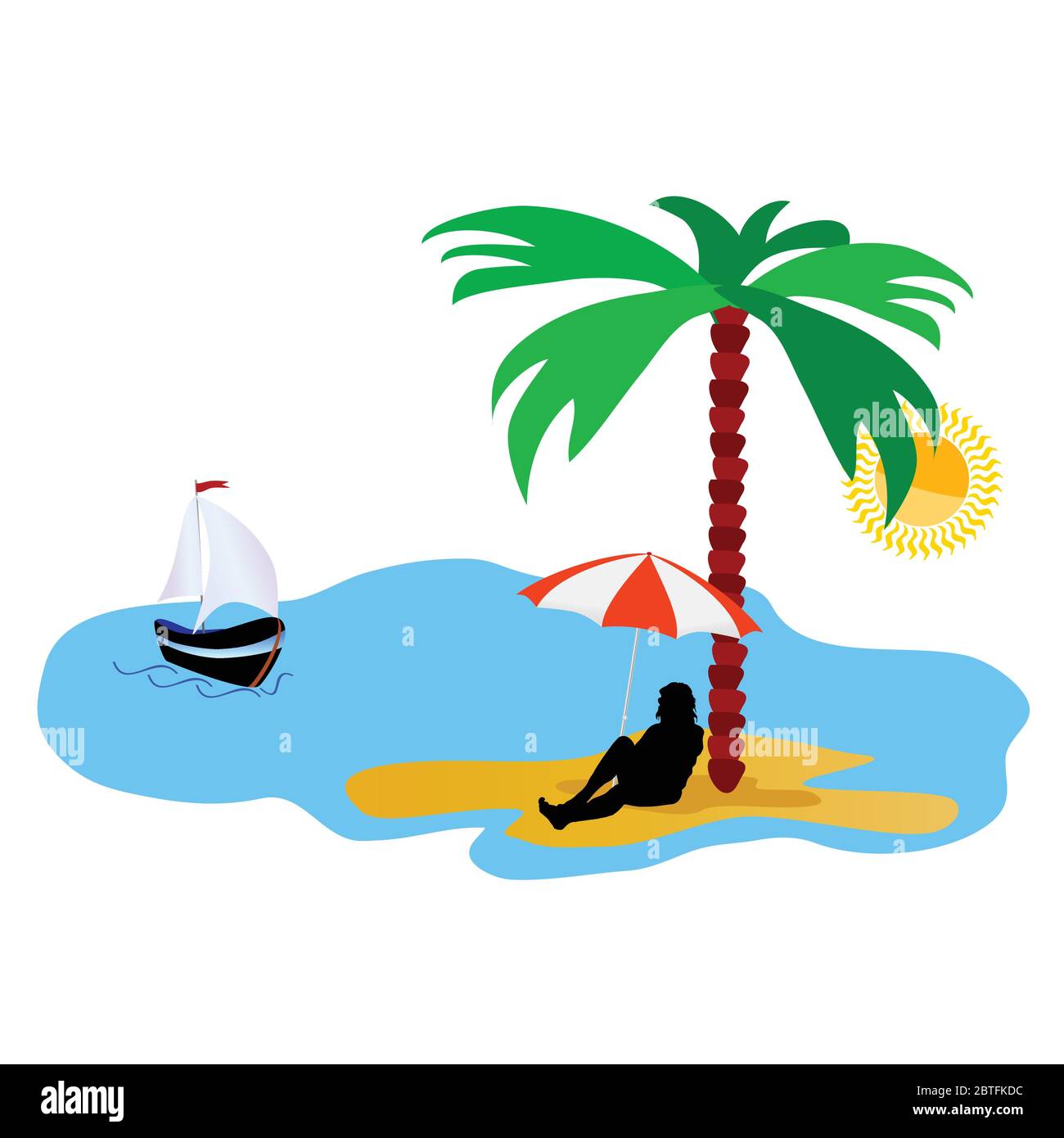 Summer idyll Stock Vector Images - Alamy