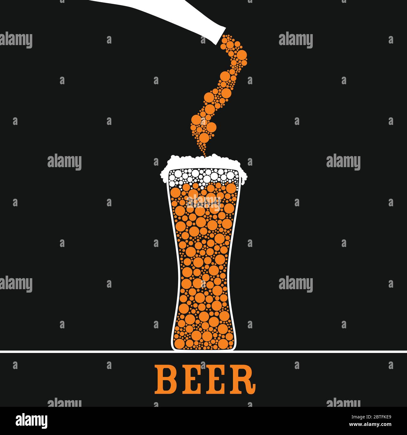 beer in glass color vector illustration Stock Vector Image & Art - Alamy
