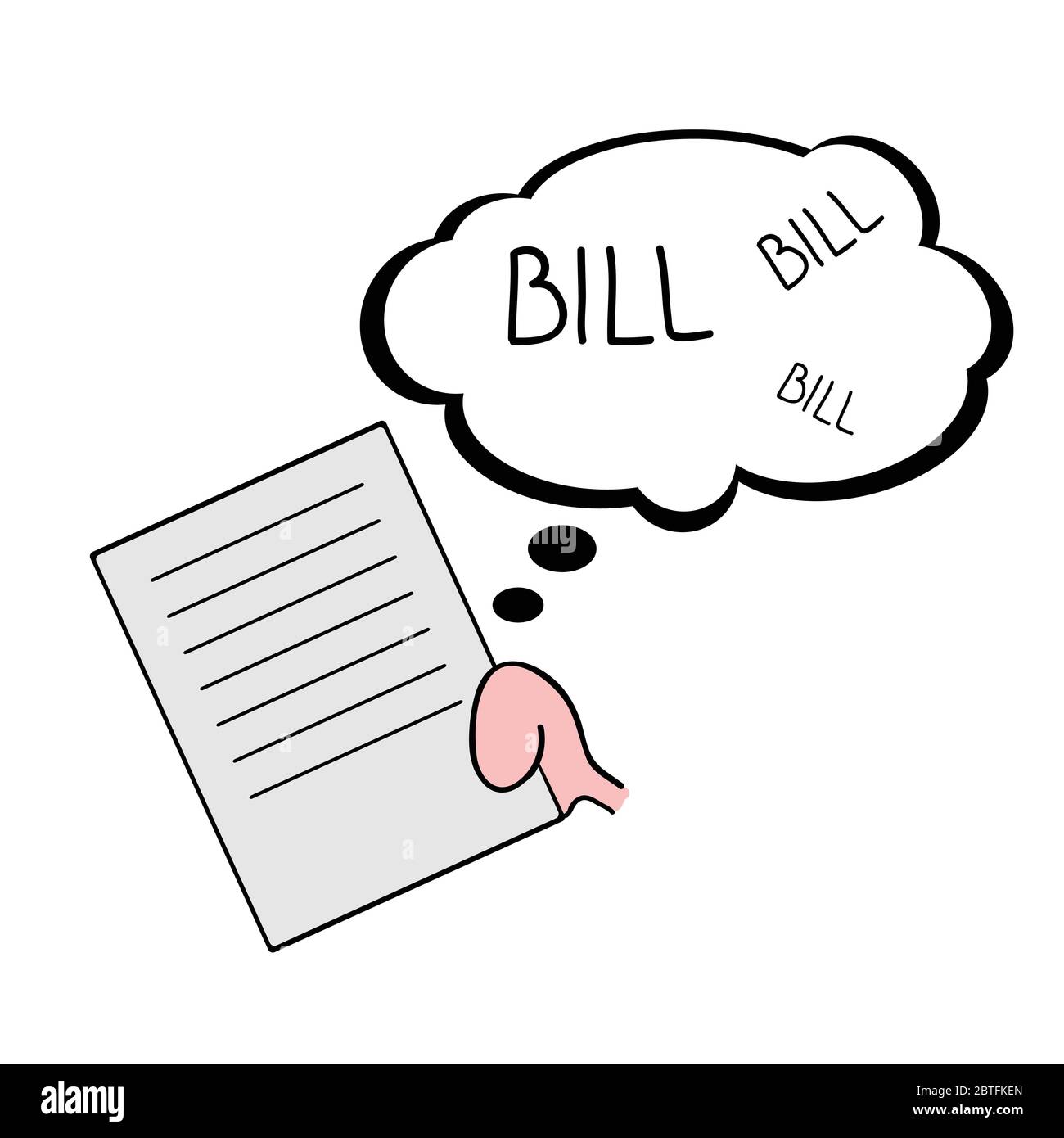 bill color vector illustration Stock Vector Image & Art - Alamy
