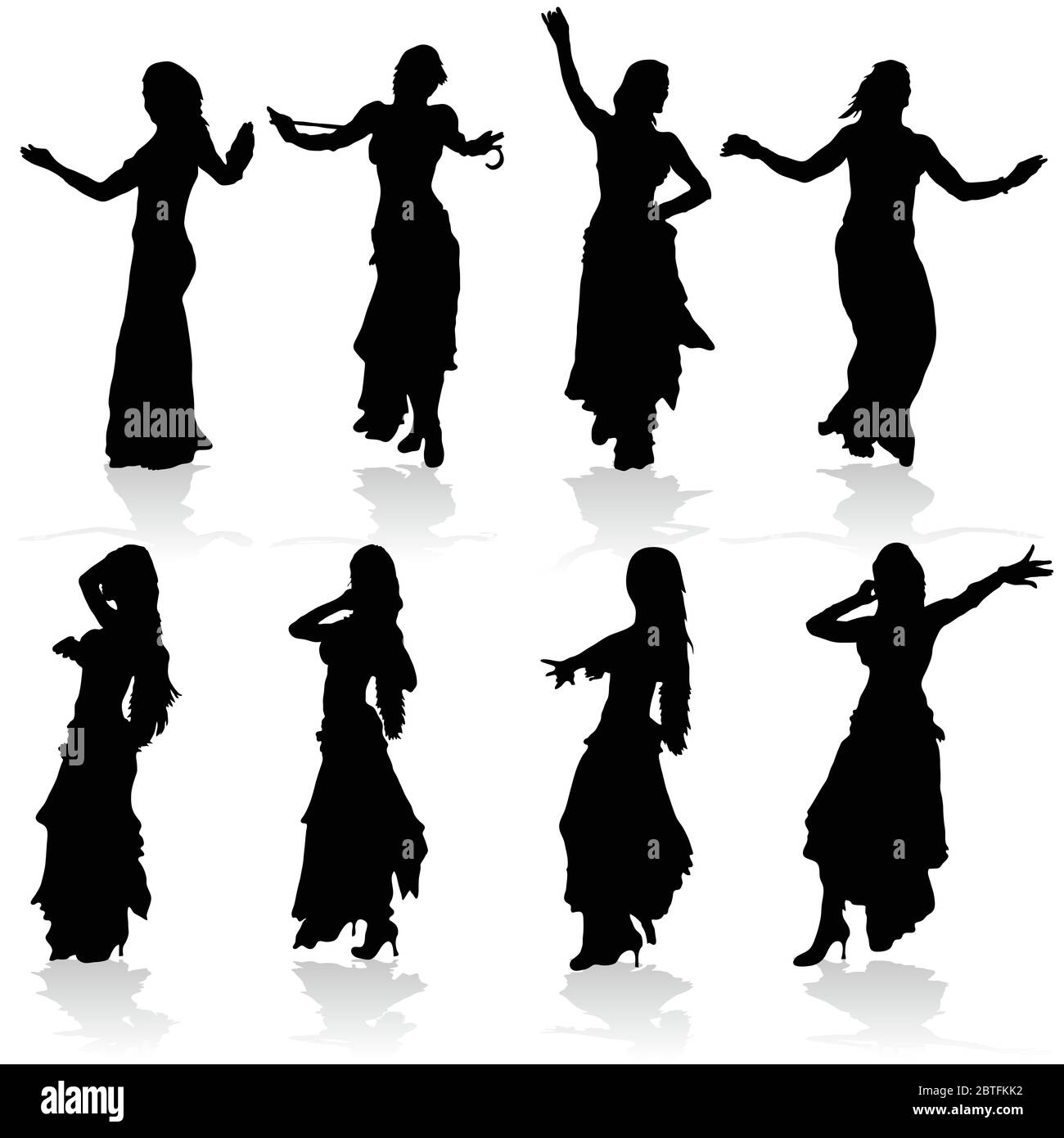 Belly Dancer Silhouette Clip Art