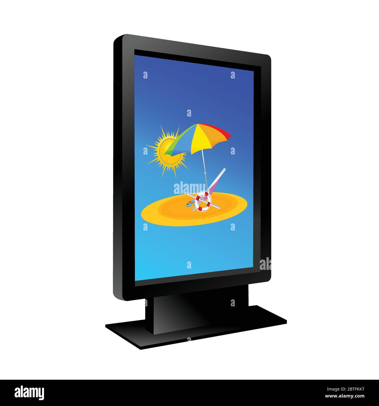 billboard with beach vector illustration Stock Vector Image & Art - Alamy
