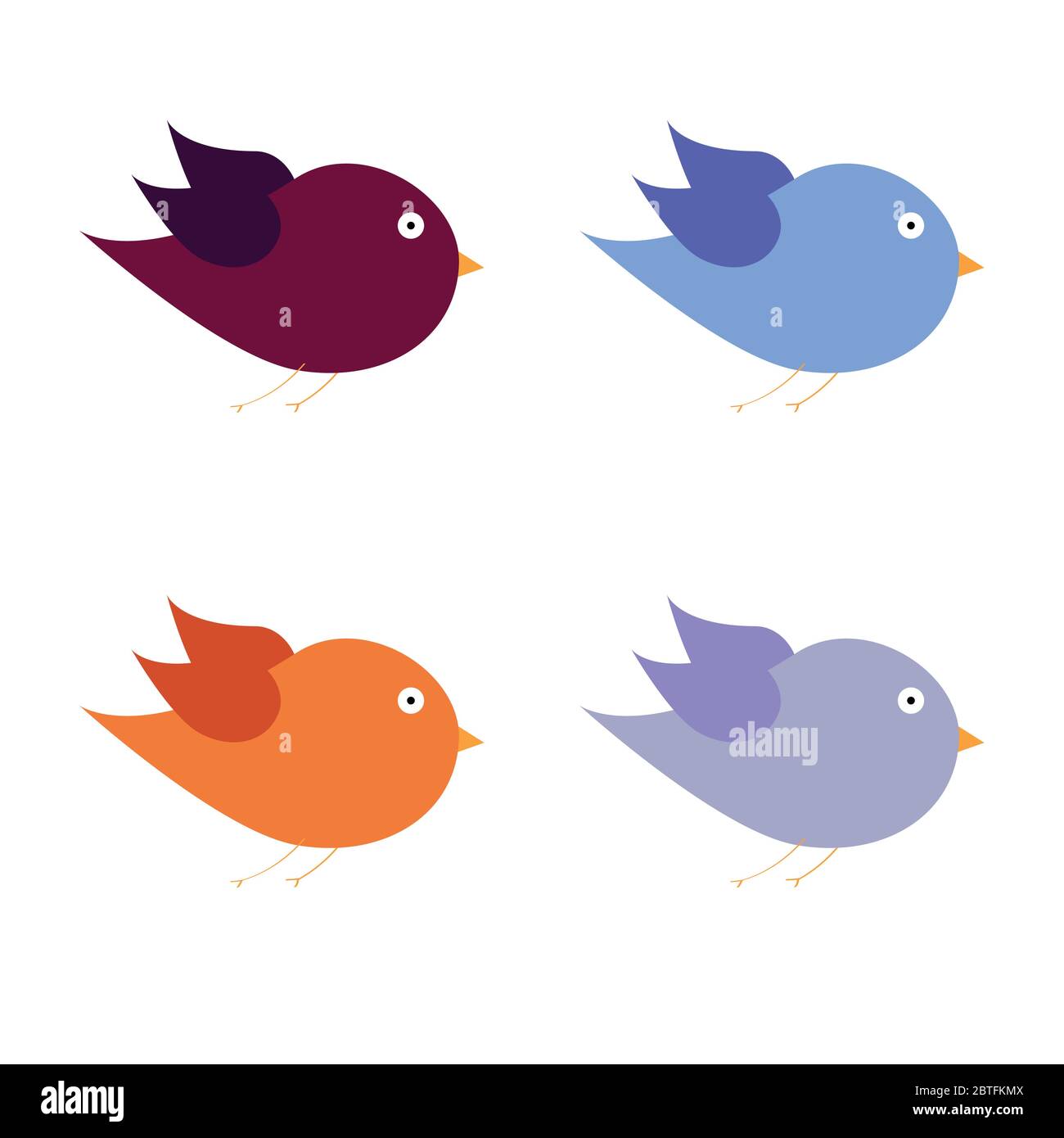 beauty bird color art vector illustration Stock Vector Image & Art - Alamy