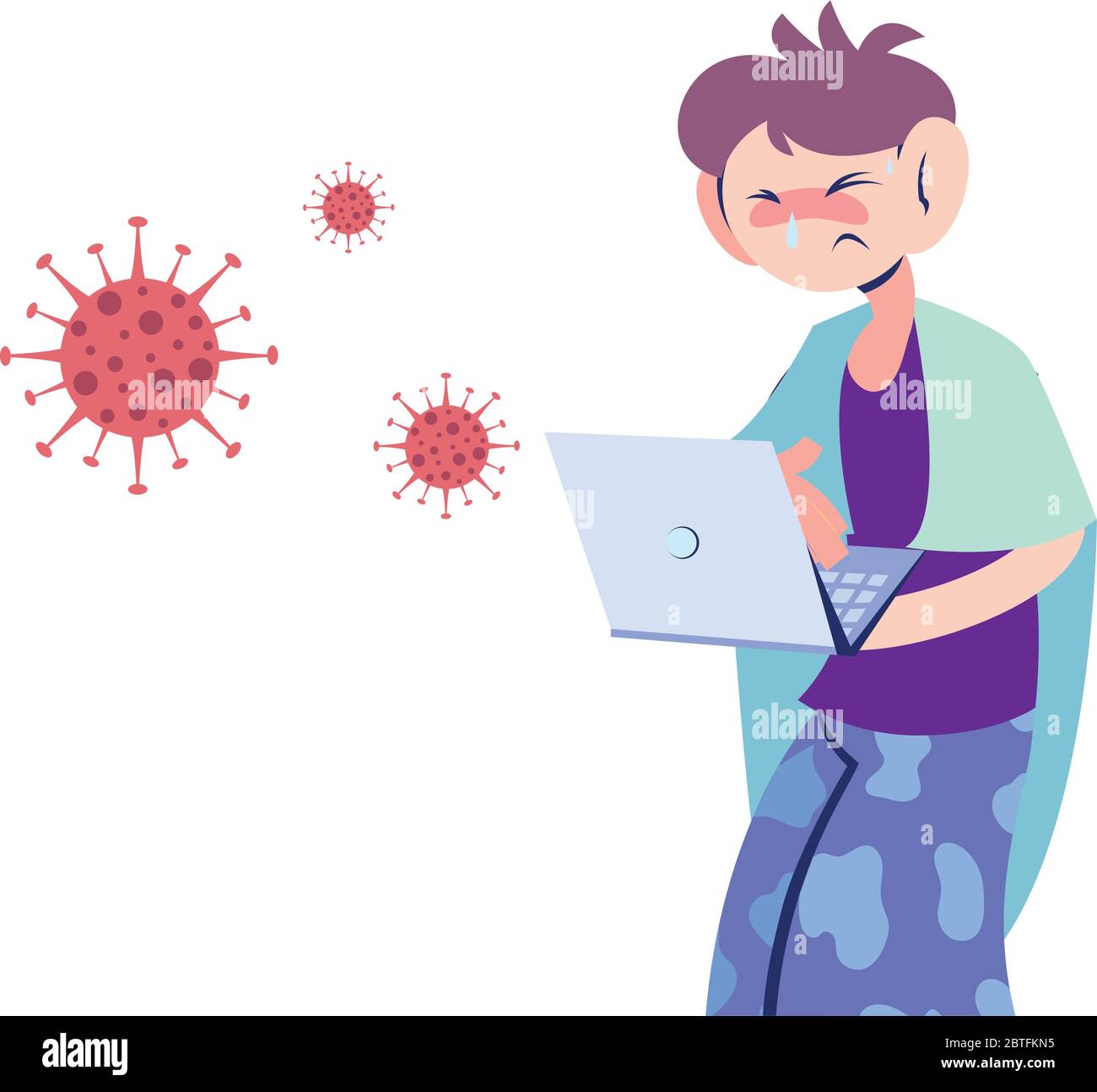 Man drops the mask Stock Vector Images - Alamy