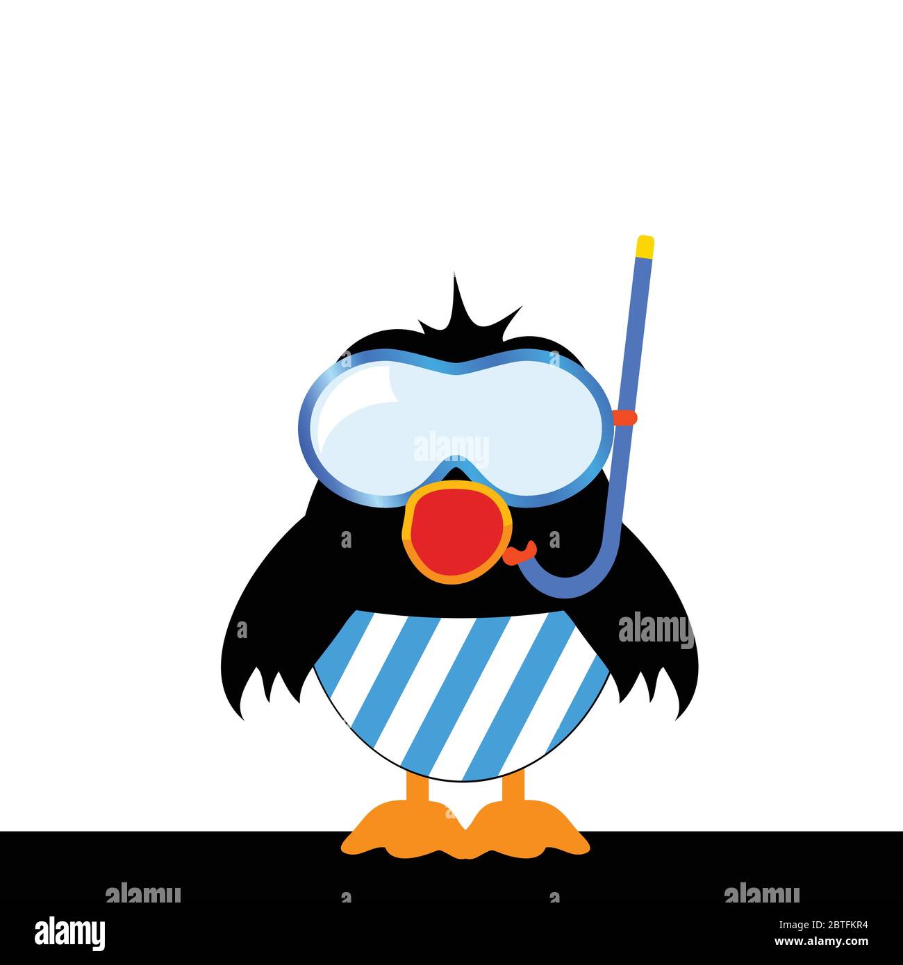 Bird underwater diving Stock Vector Images - Alamy