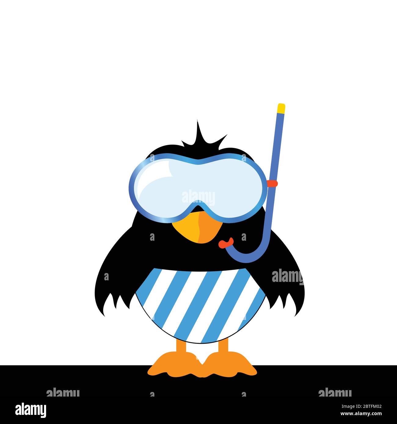 Bird underwater diving Stock Vector Images - Alamy