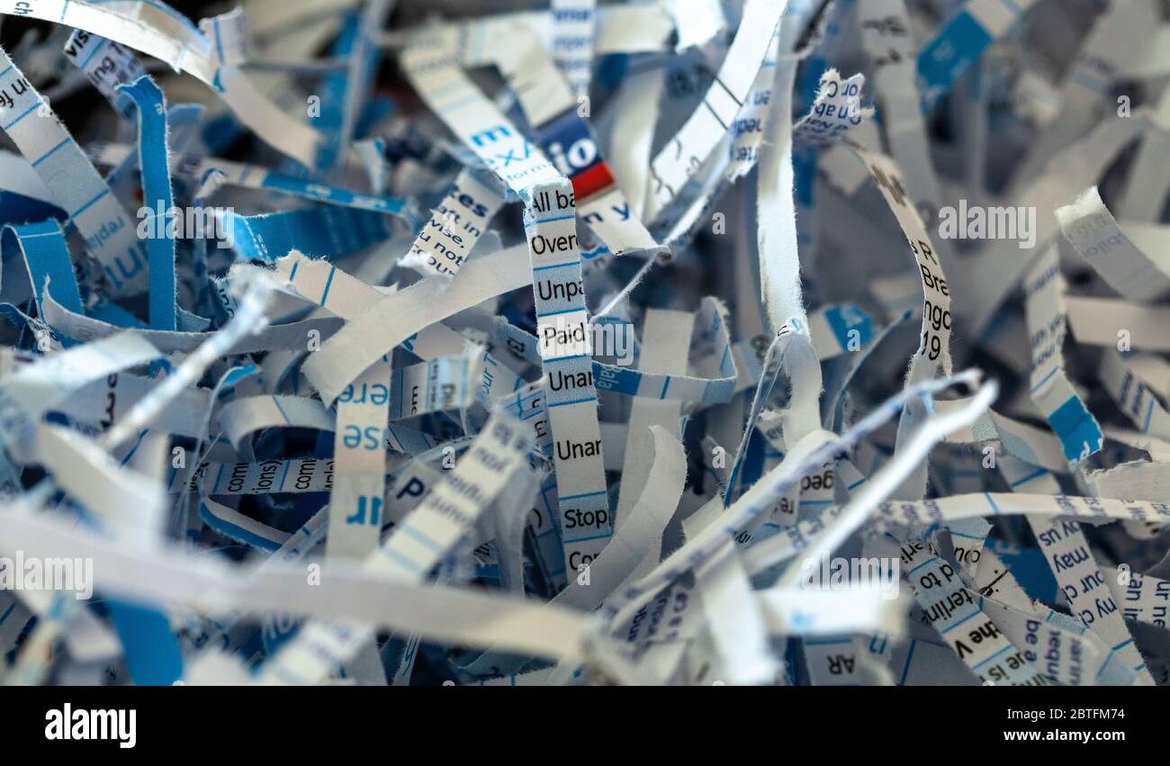Shredding paper and machine hi-res stock photography and images - Alamy