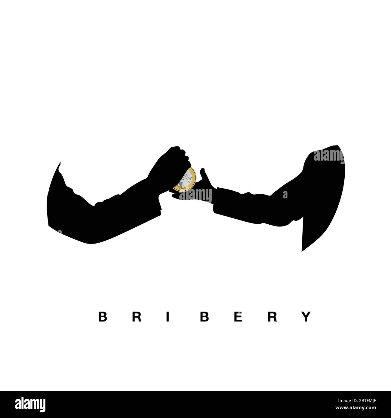 bribery with hands black vector illustration Stock Vector Image & Art ...