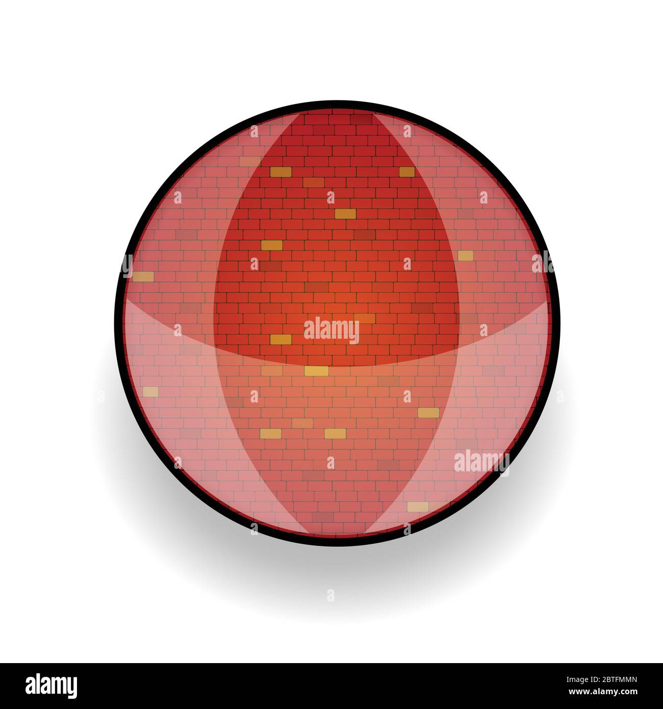 brick red in circle vector illustration sign and symbol Stock Vector ...