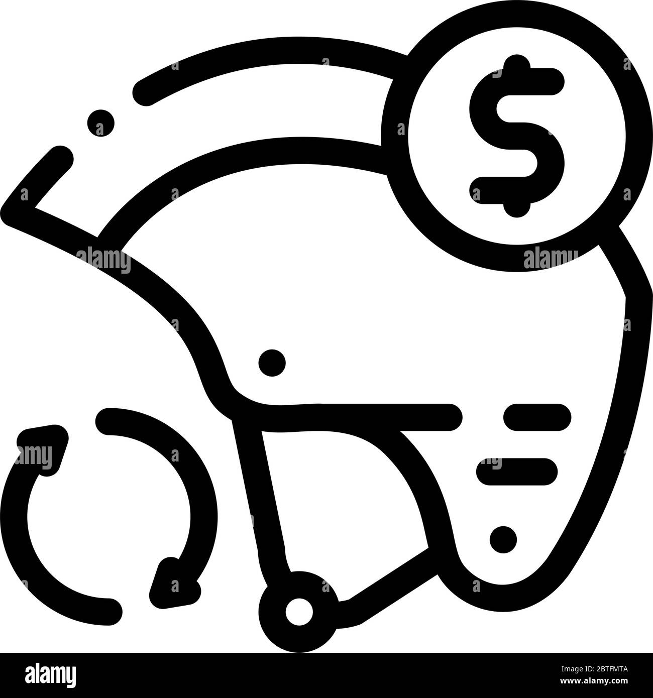 safety helmet paid service icon vector outline illustration Stock ...