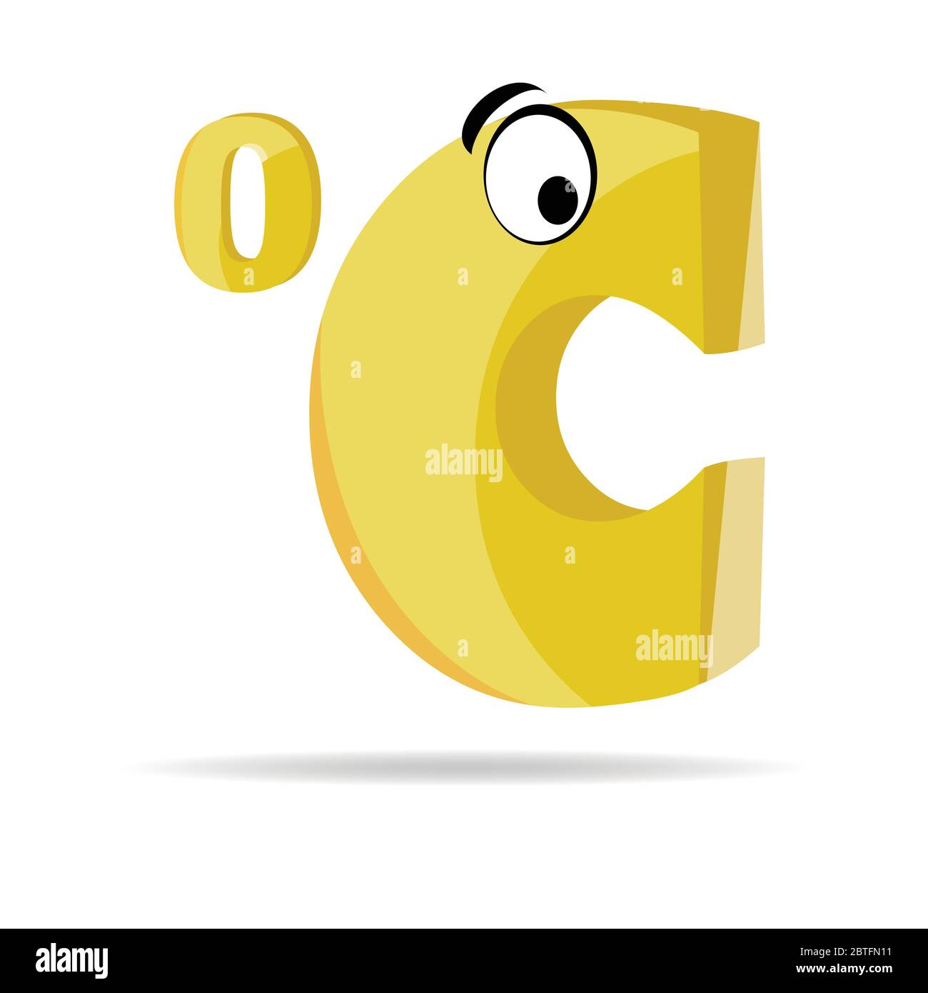 celsius sign vector illustration art in gold color on white Stock ...