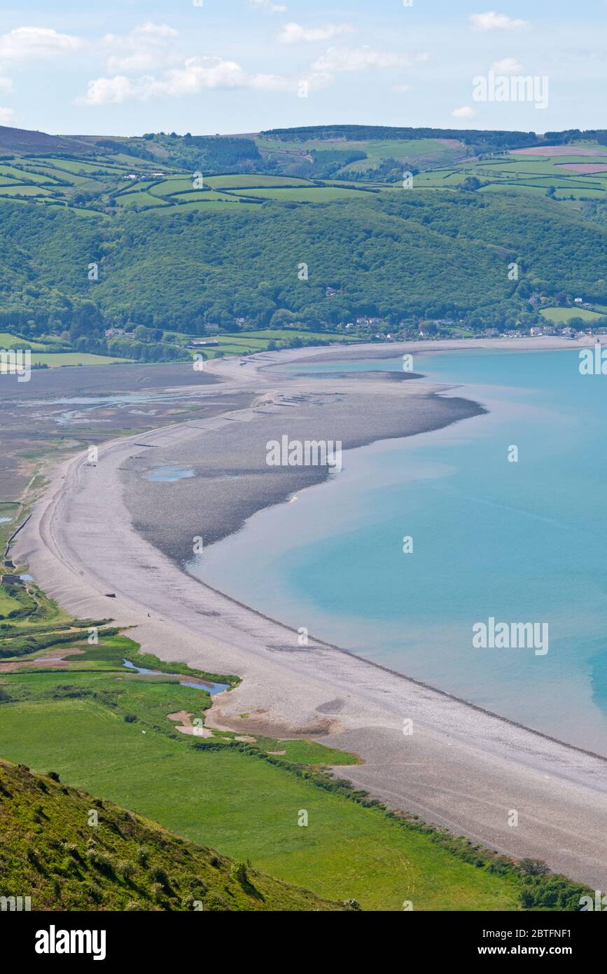 Porlock and the coast from bossington hill hi-res stock photography and ...