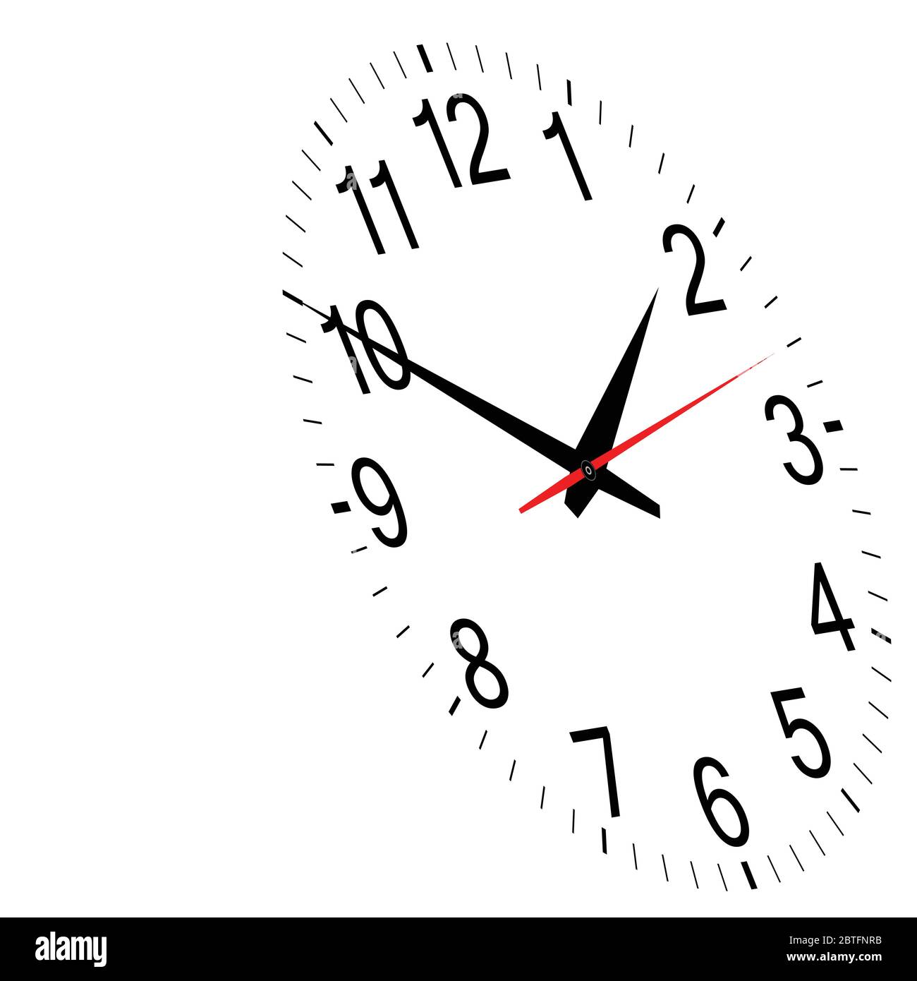 clock time vector art illustration on white background Stock Vector ...