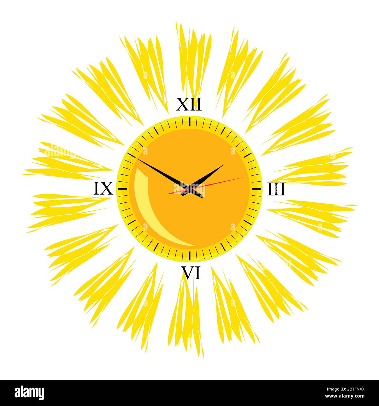 Sun dial on the wall Stock Vector Images - Alamy