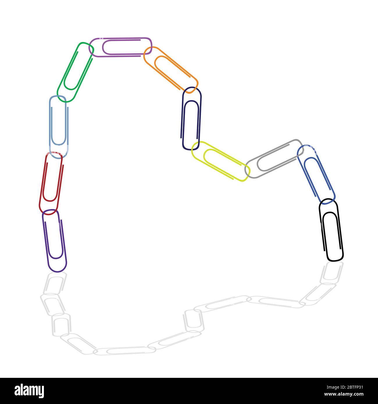 connected staples vector illustration on white background Stock Vector ...