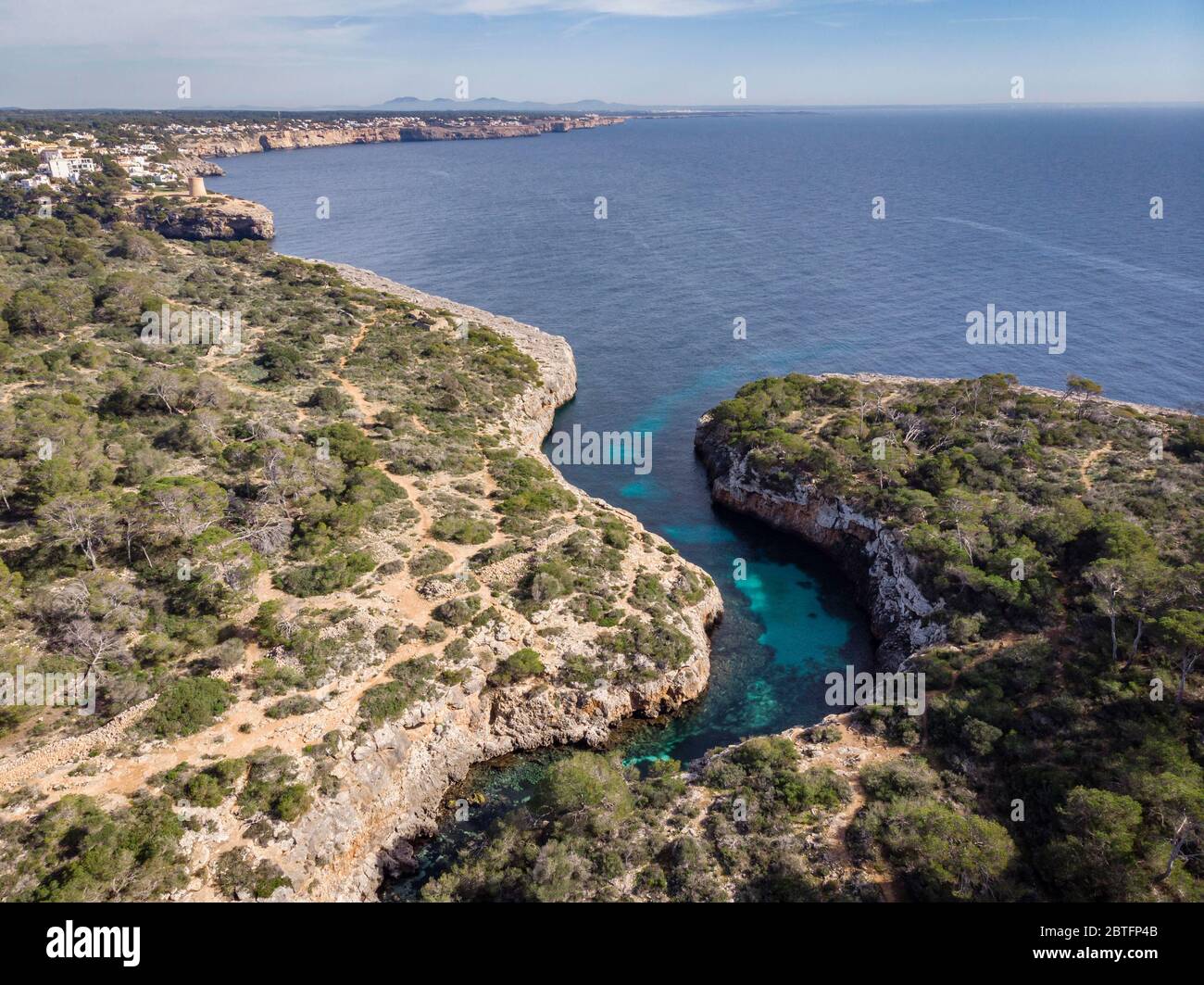 Cala Beltran, Llucmajor, Mallorca, Balearic Islands, Spain Stock Photo ...
