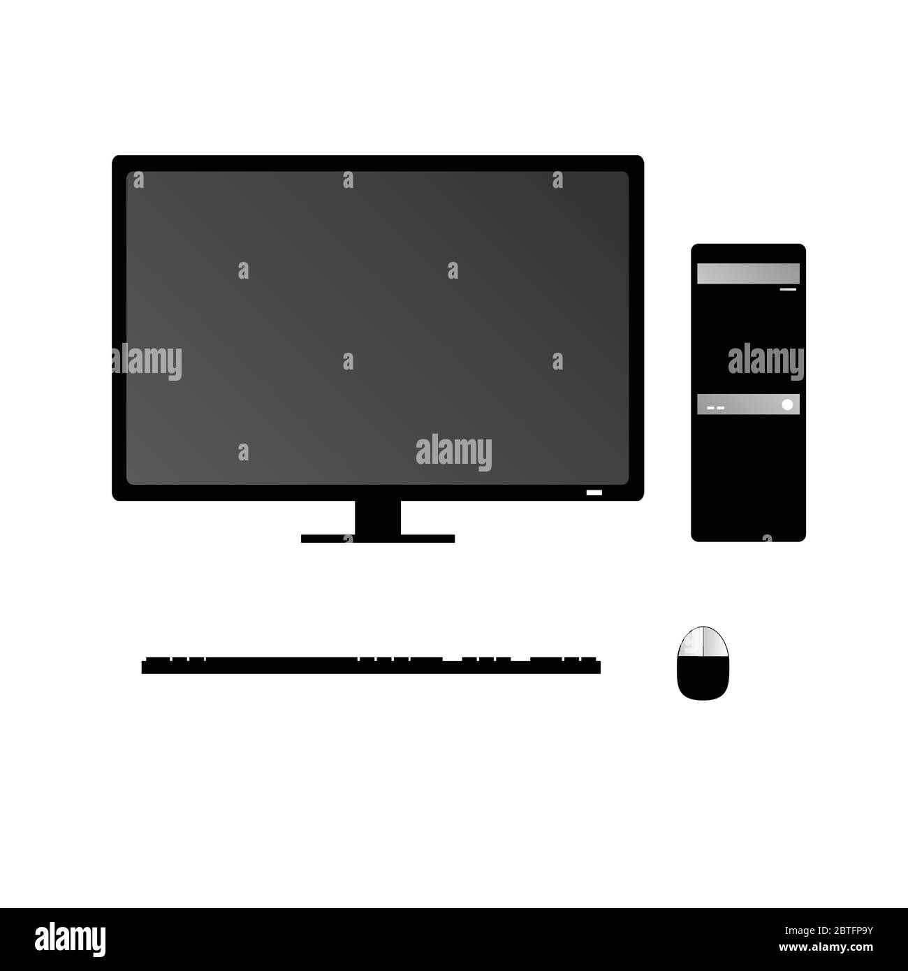 Monitor mouse keyboard home Cut Out Stock Images & Pictures - Alamy