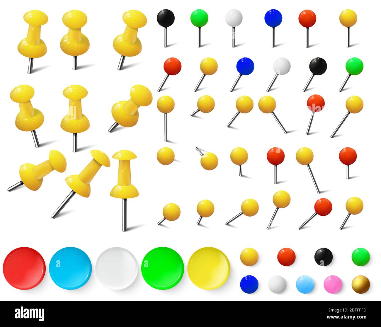 Various colored pins hi-res stock photography and images - Alamy