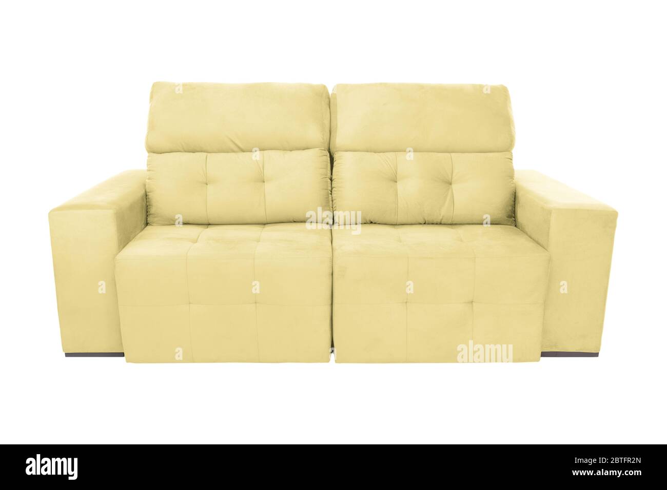 Studio shot of a beautiful modern sofa isolated on white background ...