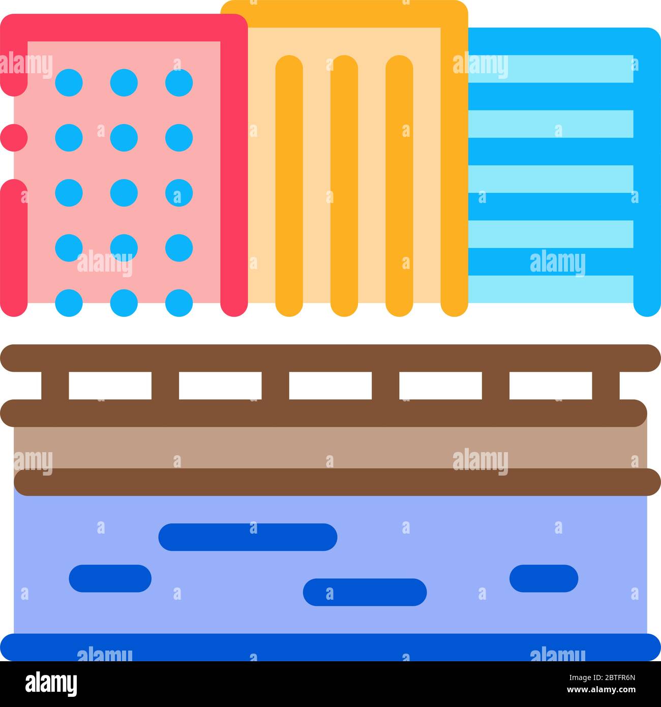 zigzag flowing river icon vector outline illustration Stock Vector ...