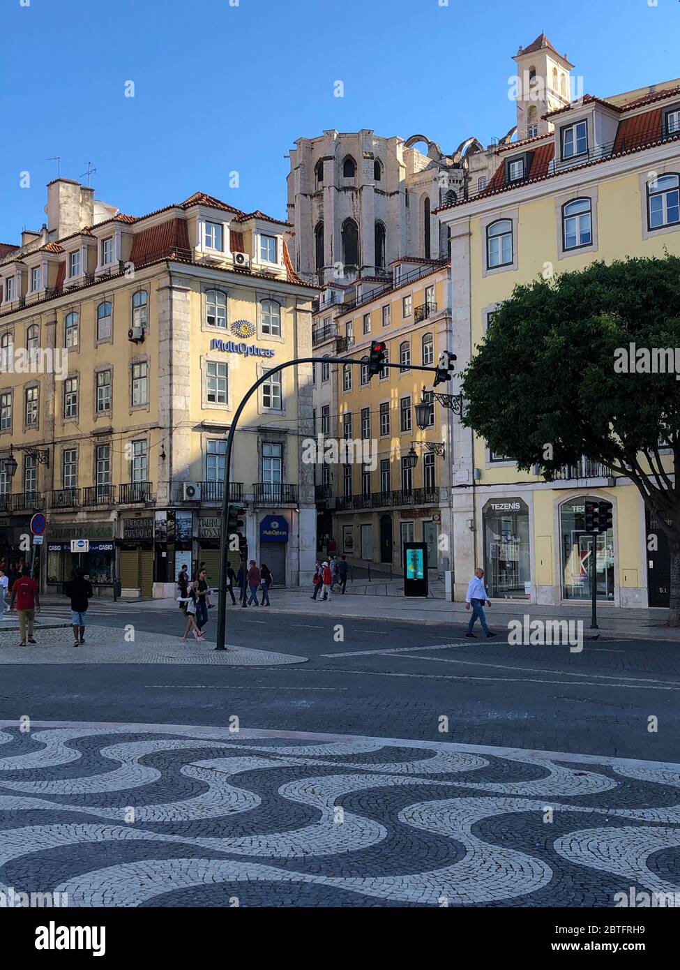 Rossio square black white hi-res stock photography and images - Alamy