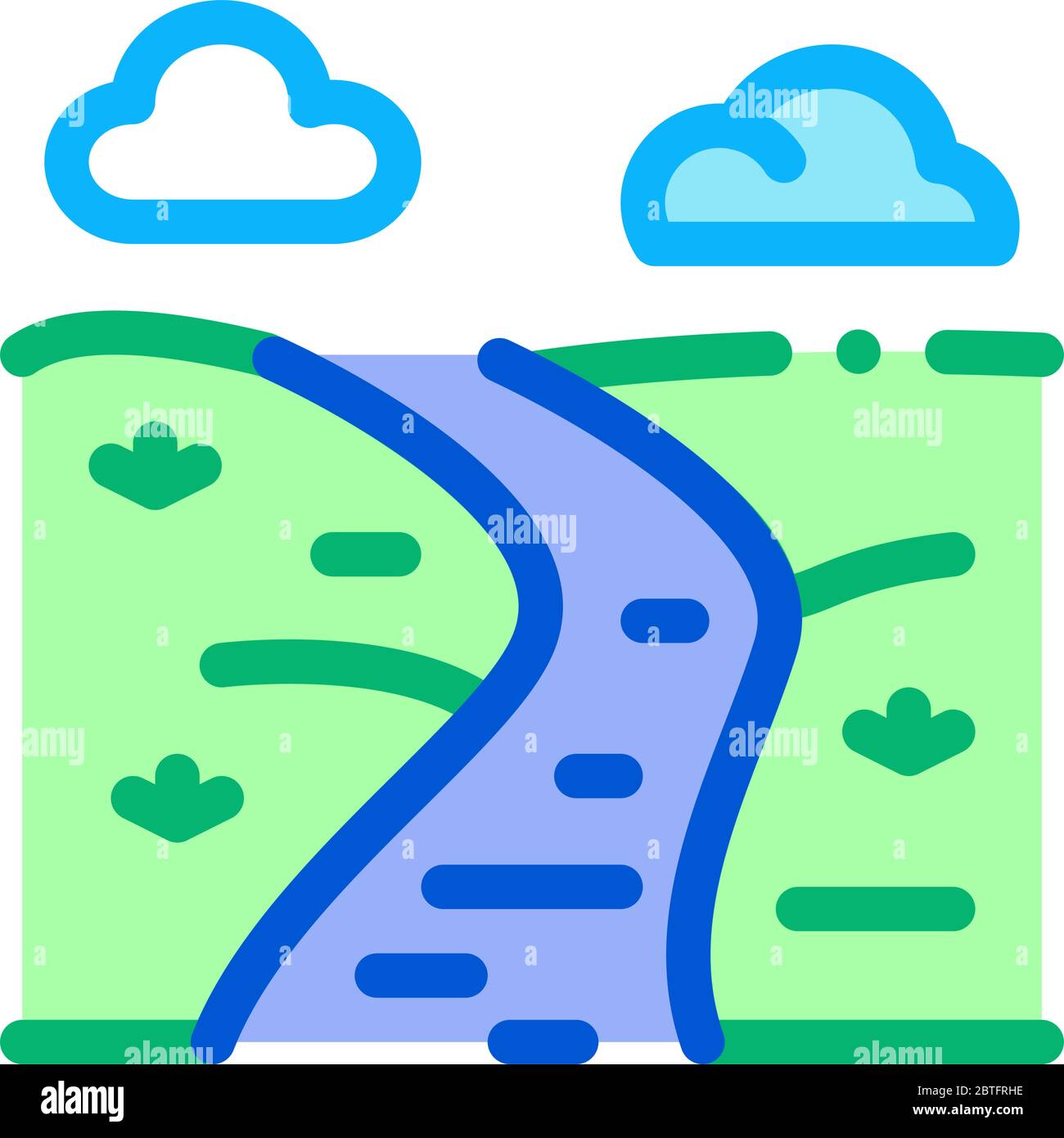 long river icon vector outline illustration Stock Vector Image & Art ...