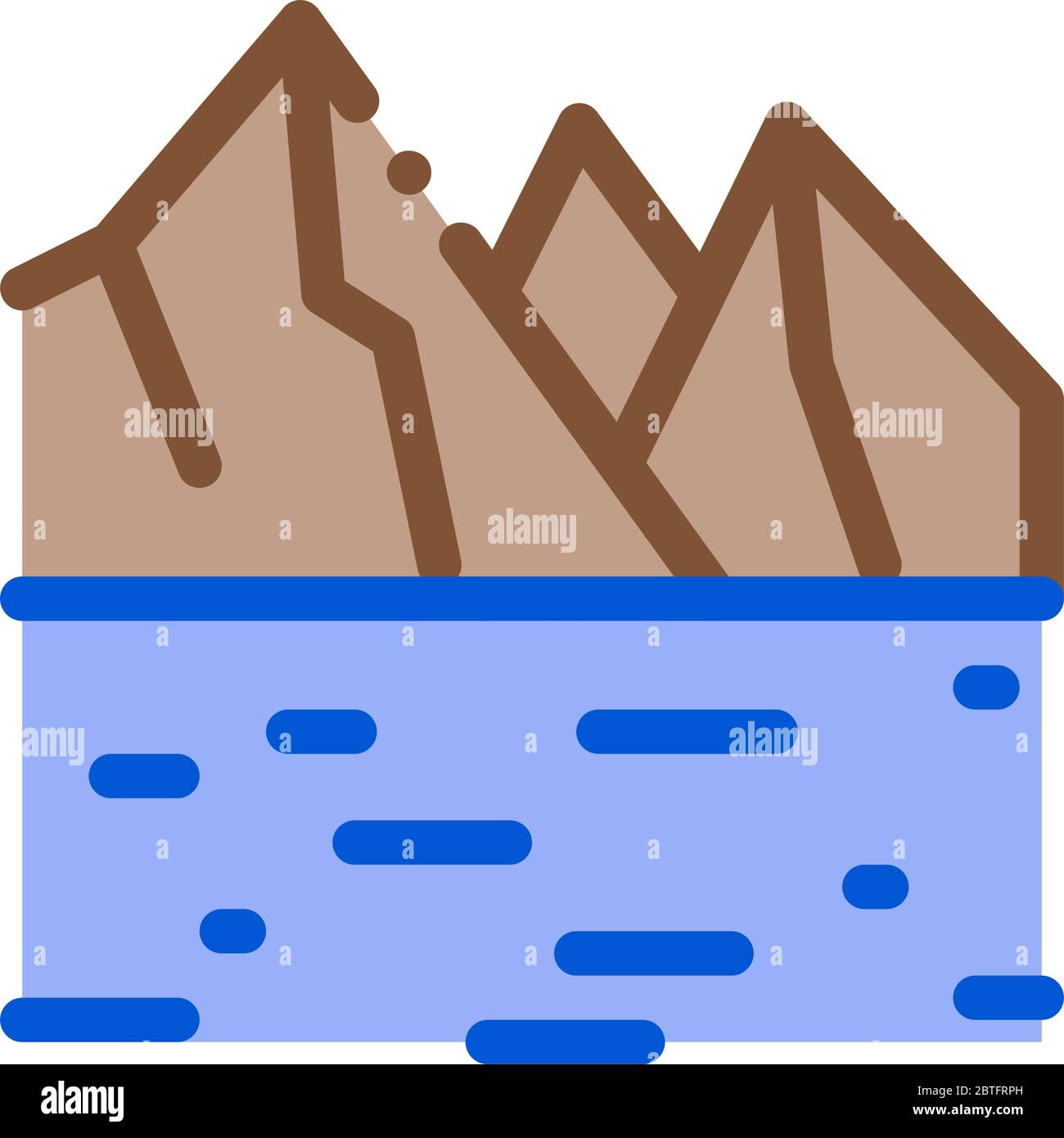 raking current river icon vector outline illustration Stock Vector ...