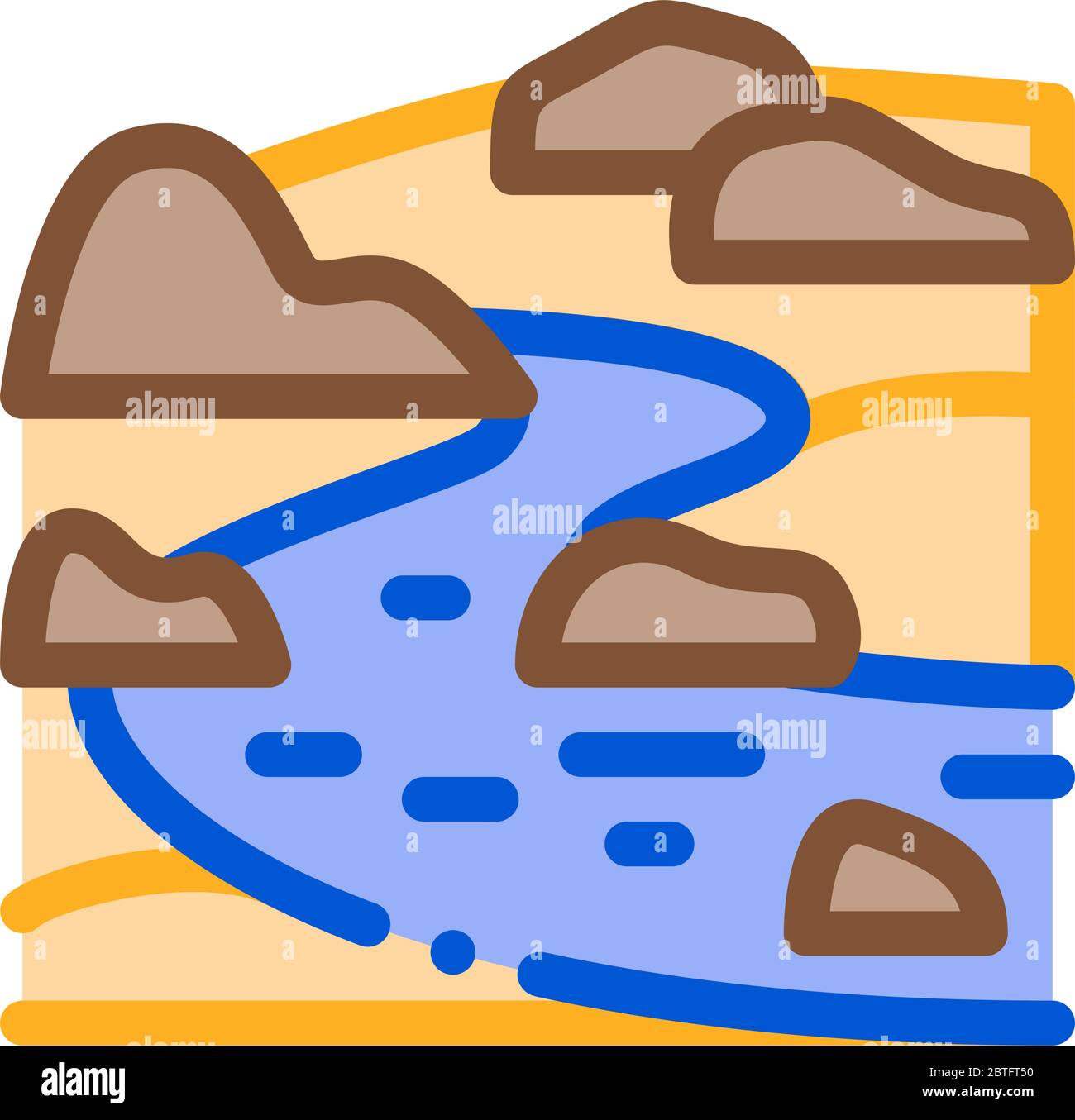 flowing river icon vector outline illustration Stock Vector Image & Art ...