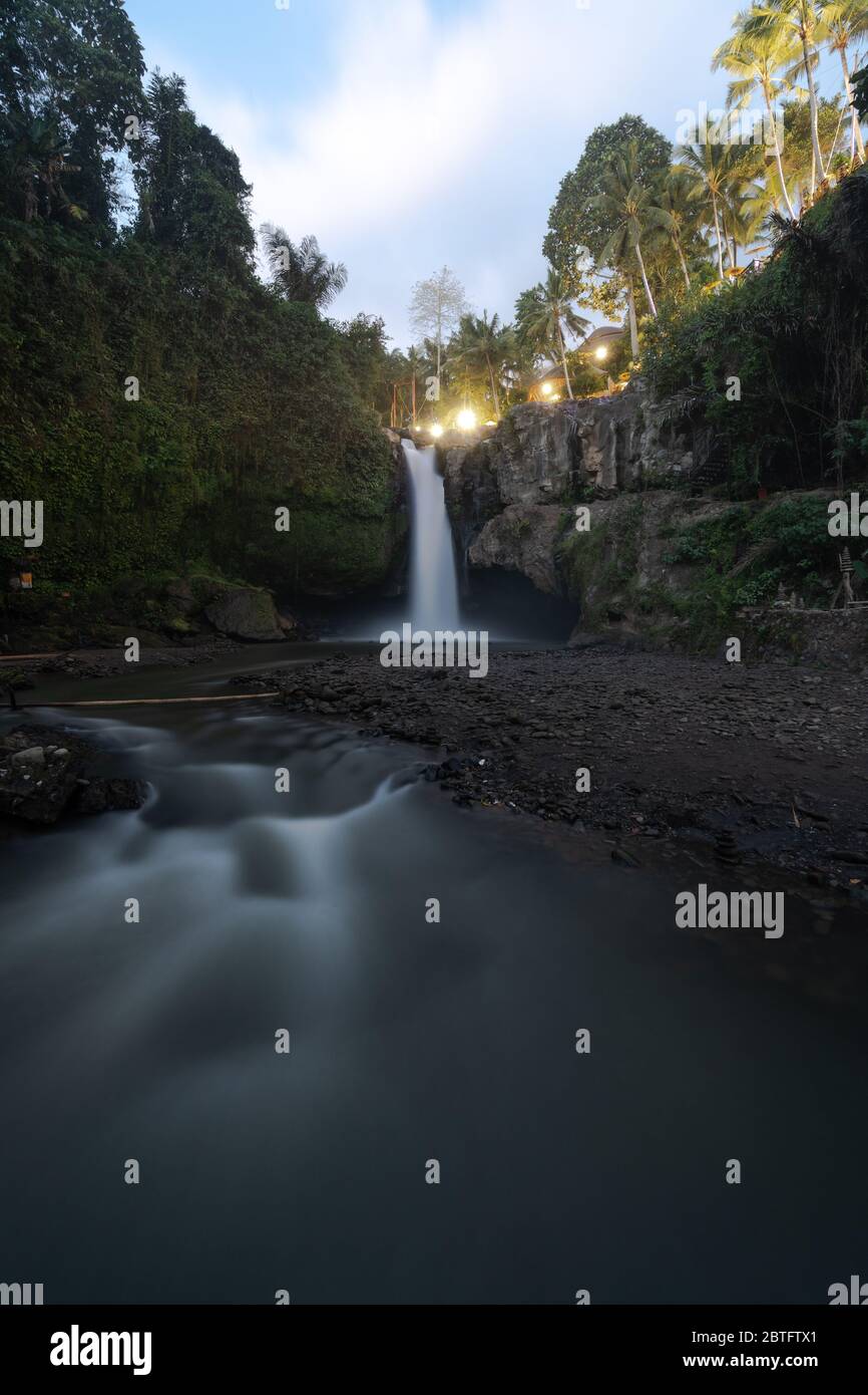 Tegenungan Waterfall in bali island indonesia before sunset showing the ...