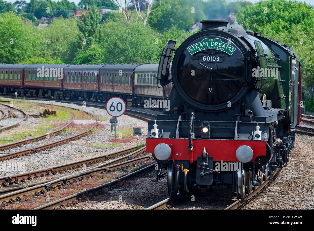 Pacific Steam locomotive, 60103, Flying Scotsman, pulling a Steam ...
