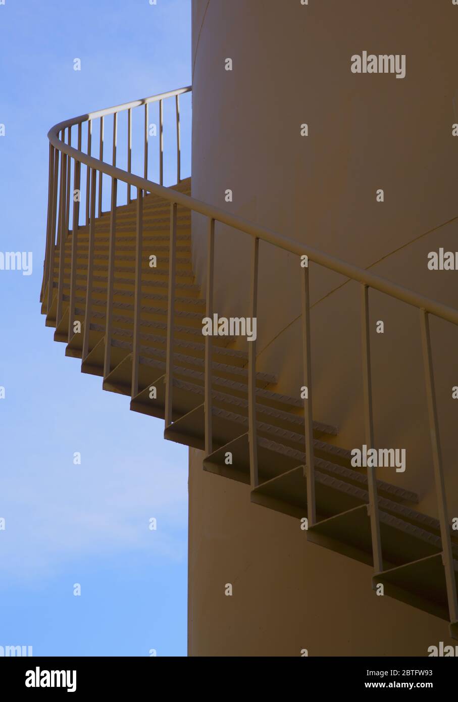 Spiral Stairs Ascending a Round Building Stock Photo - Alamy