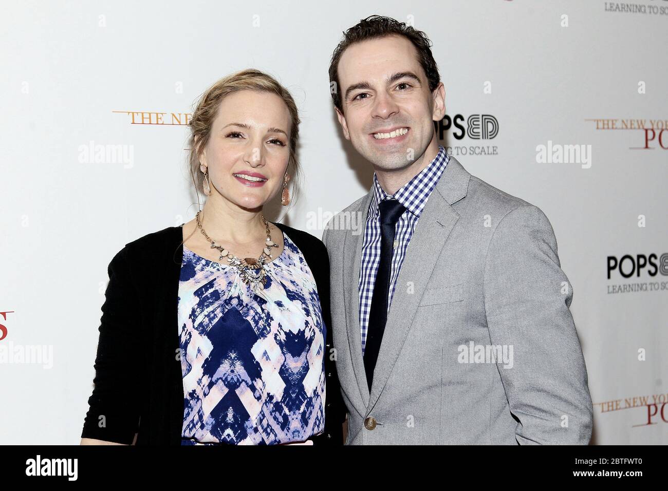 New York, NY, USA. 4 May, 2015. Maggie Lakis, Rob McClure at the New ...