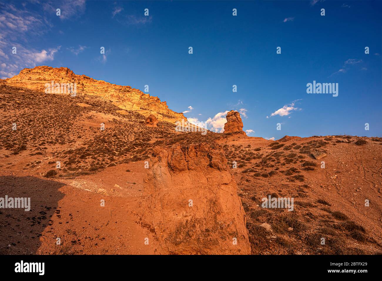 Sunset in the Red valley of Cappadocia Stock Photo - Alamy