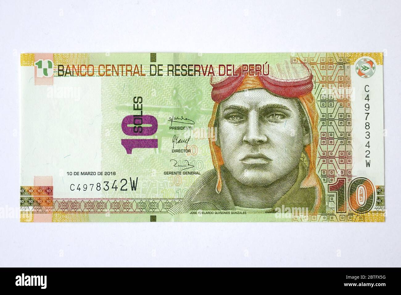 ten sols, Peruvian sol, Peruvian currency, Peruanischer Sol, banknote ...