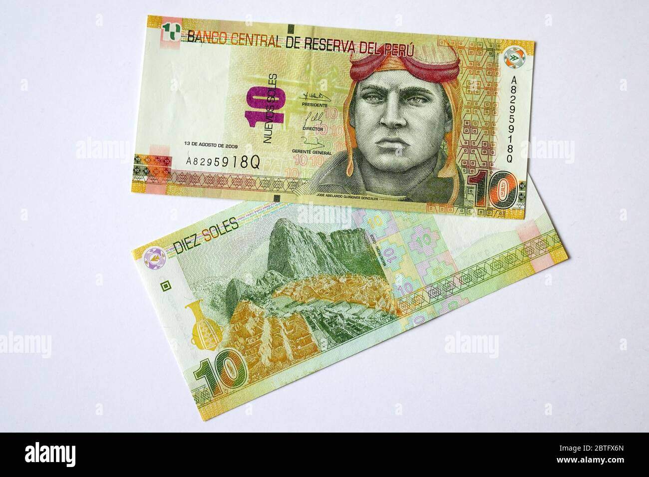 ten sols, Peruvian sol, Peruvian currency, Peruanischer Sol, banknote ...
