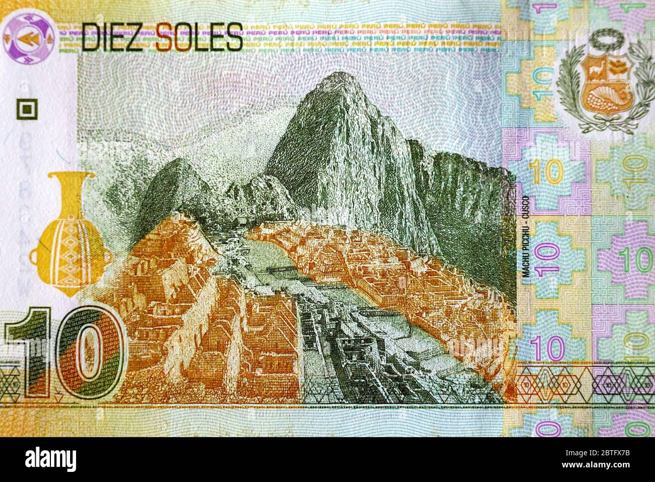 ten sols, Peruvian sol, Peruvian currency, Peruanischer Sol, banknote ...