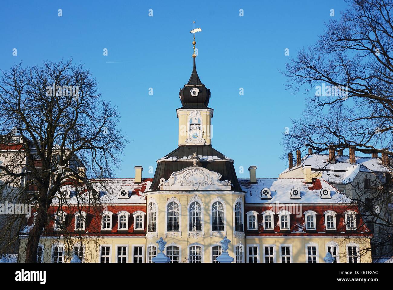 Leipzig, Germany, Gohlis barock castle in winter Stock Photo - Alamy