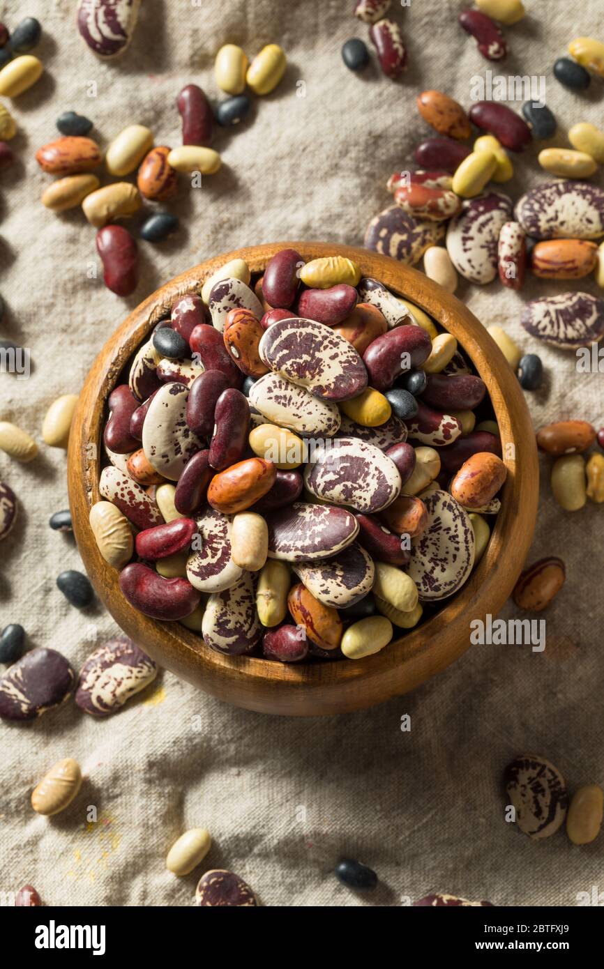 Raw Dried Organic Bean Assortment Ready to Cook Stock Photo - Alamy