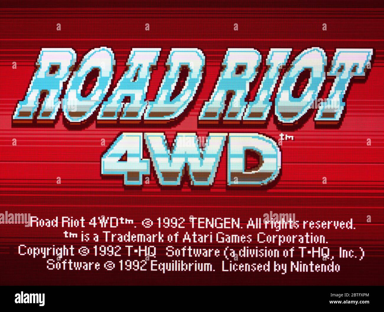 Road Riot 4WD - SNES Super Nintendo - Editorial use only Stock Photo ...