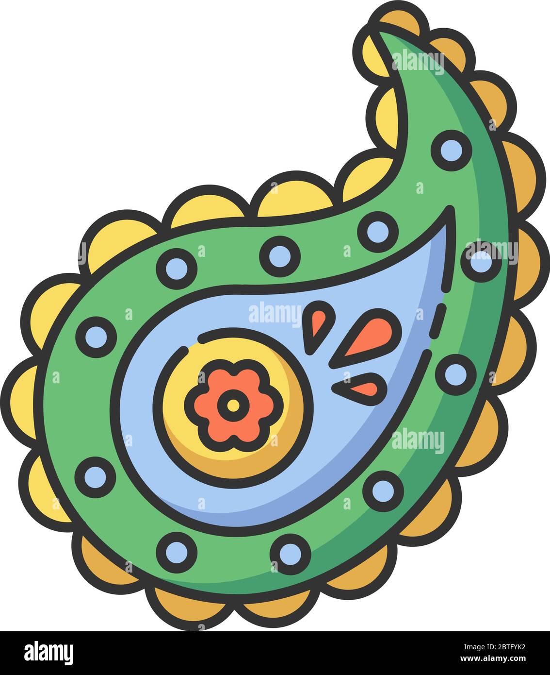 Paisley pattern RGB color icon Stock Vector Image & Art - Alamy