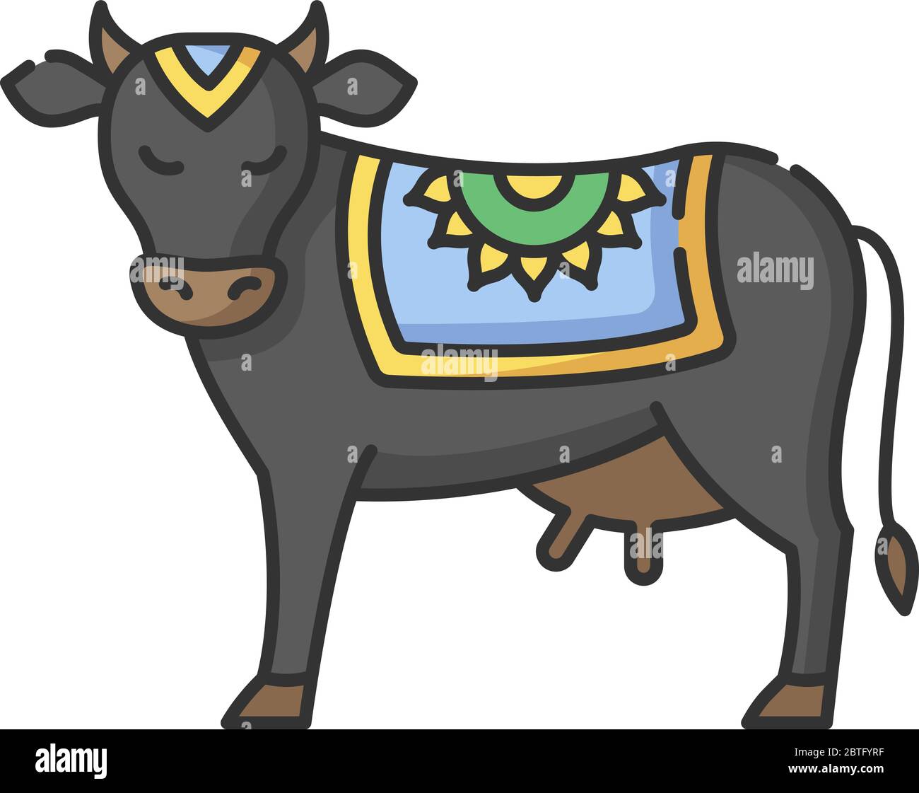 Holy cow RGB color icon Stock Vector Image & Art - Alamy
