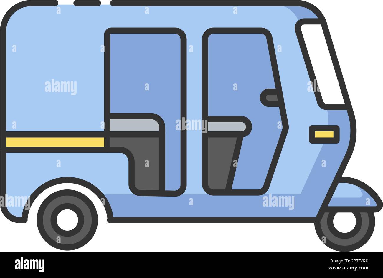 Auto rickshaw RGB color icon Stock Vector Image & Art - Alamy