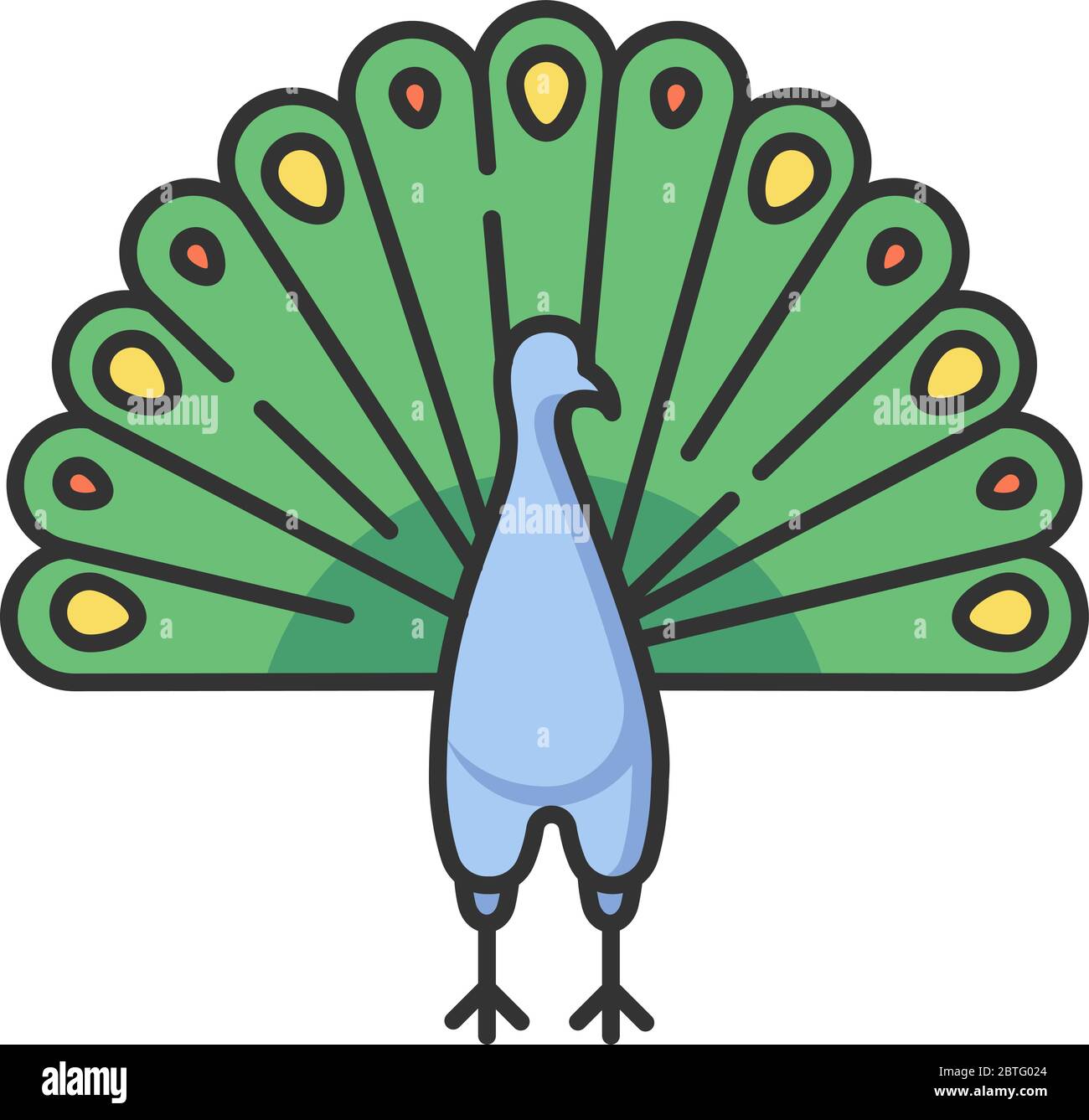 Peacock RGB color icon Stock Vector Image & Art - Alamy
