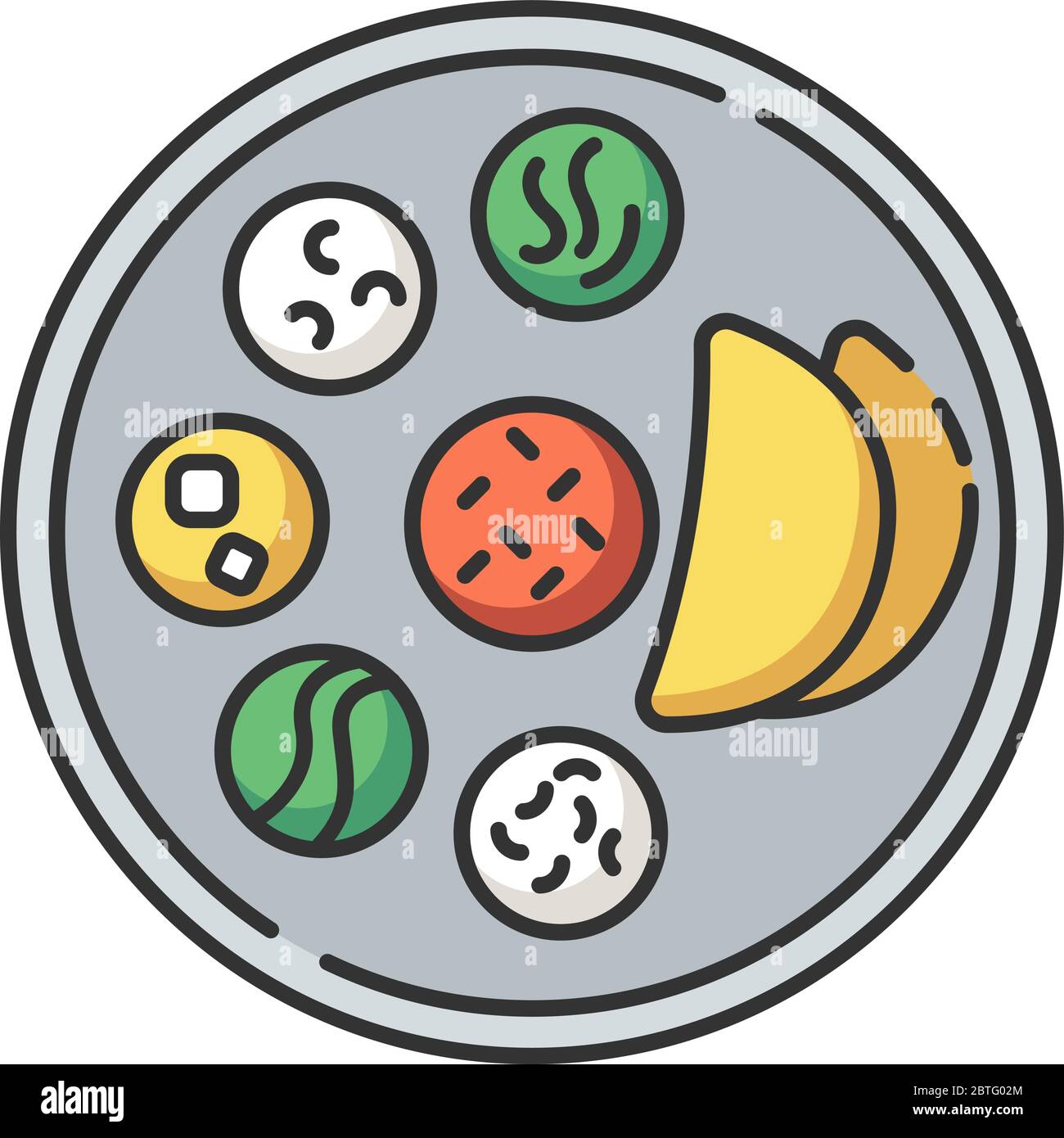 Indian thali meal chapati Stock Vector Images - Alamy
